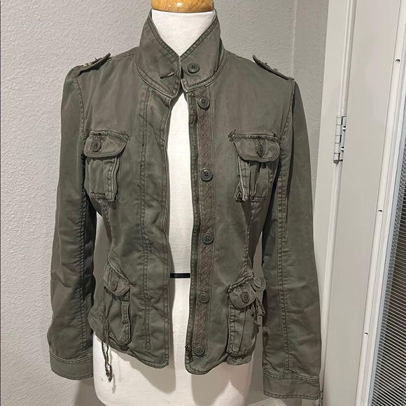 Lucy Paris | Jackets & Coats | Lucy Paris Green Utility Jacket With ...